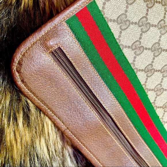 Gucci | Bags | Vintage Gucci Web Shelly Line Portfolio Document Folder ...